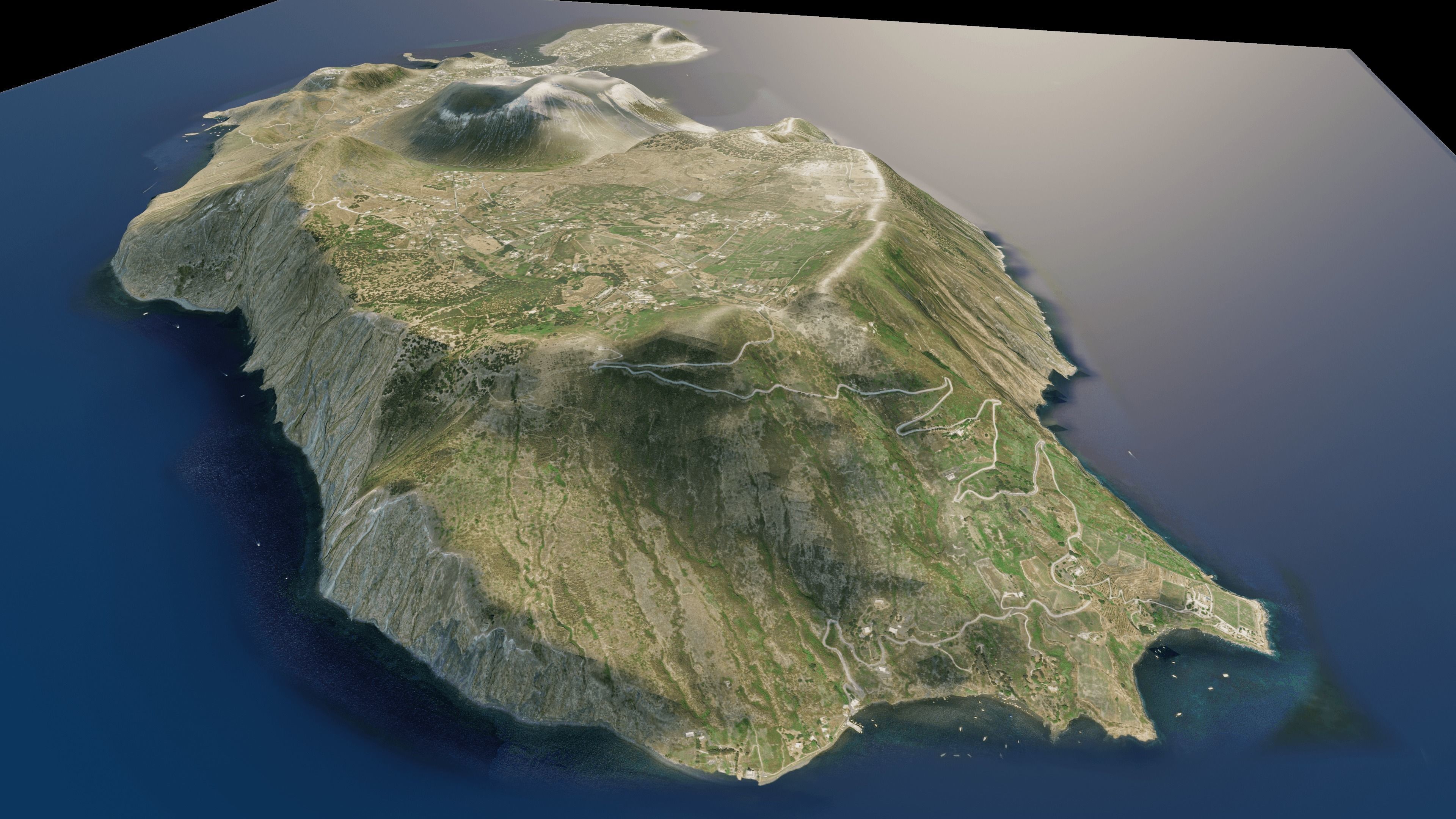 3D model Vulcano Island full 3d model terrain VR / AR / low-poly | CGTrader