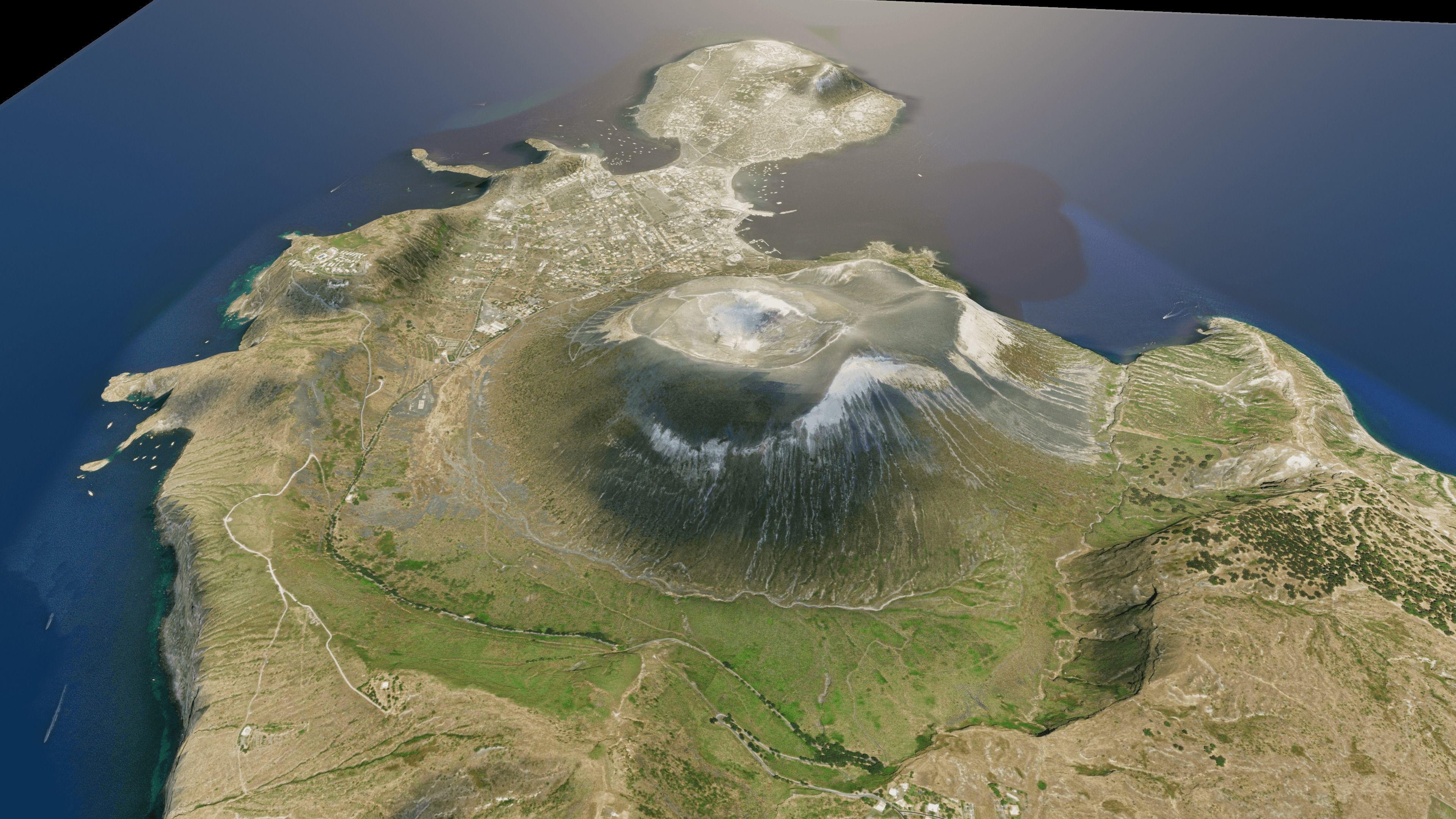 3D model Vulcano Island full 3d model terrain VR / AR / low-poly | CGTrader