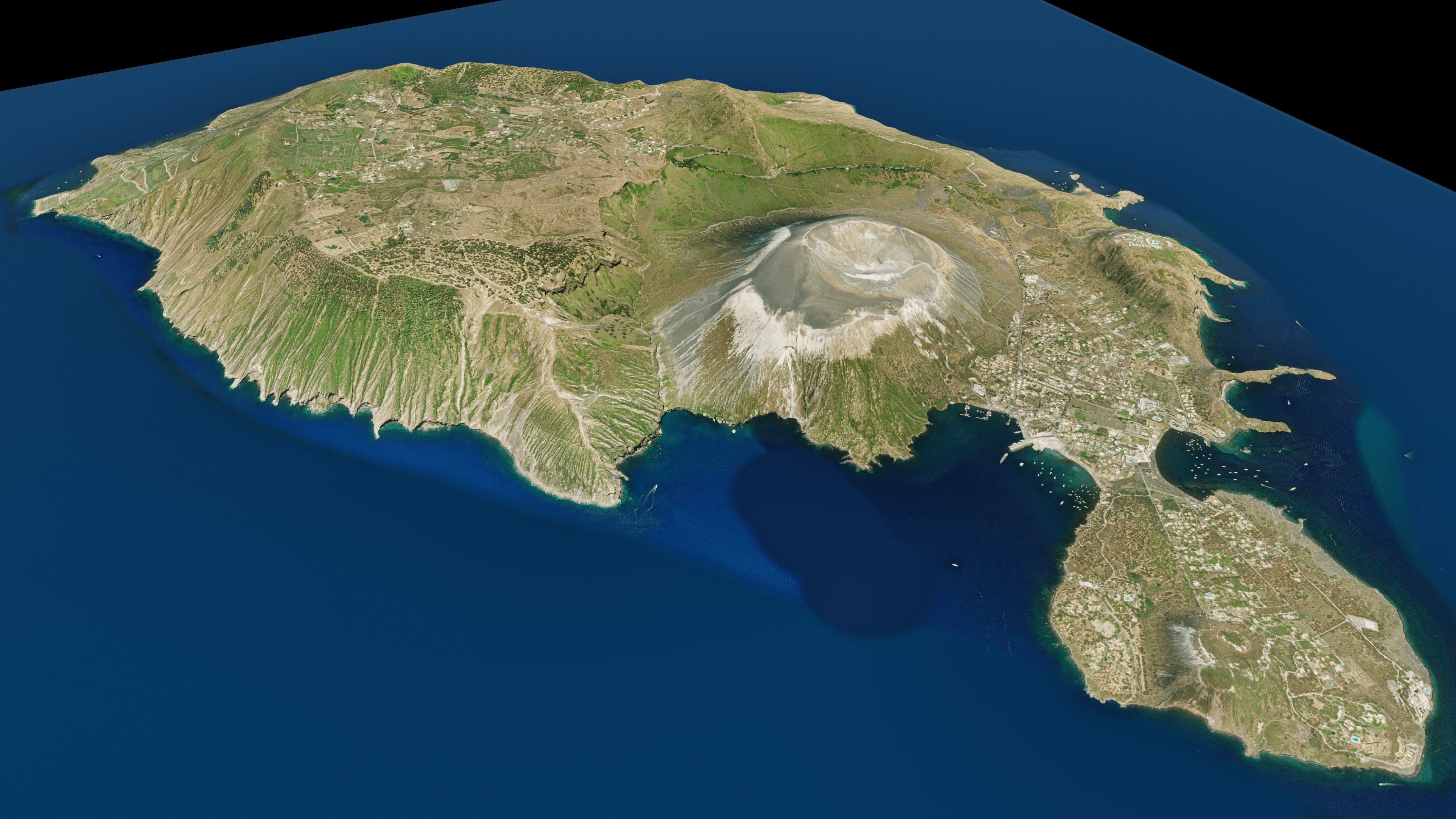 3D model Vulcano Island full 3d model terrain VR / AR / low-poly | CGTrader