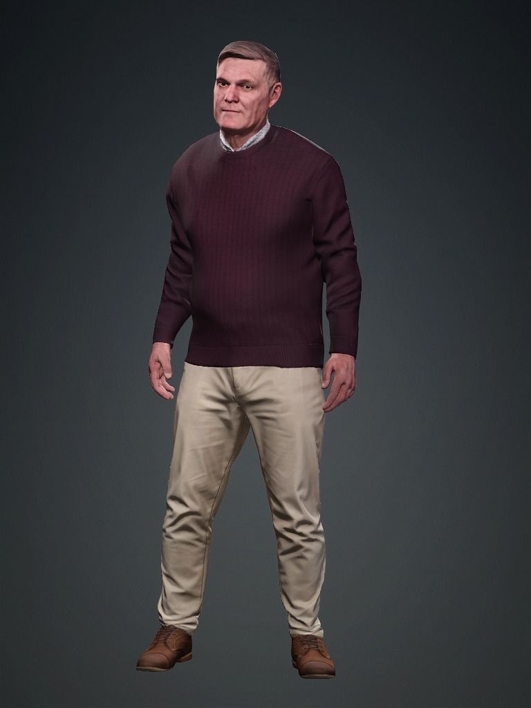 Rigged Blender Man-A 3D Model 3D model animated rigged | CGTrader