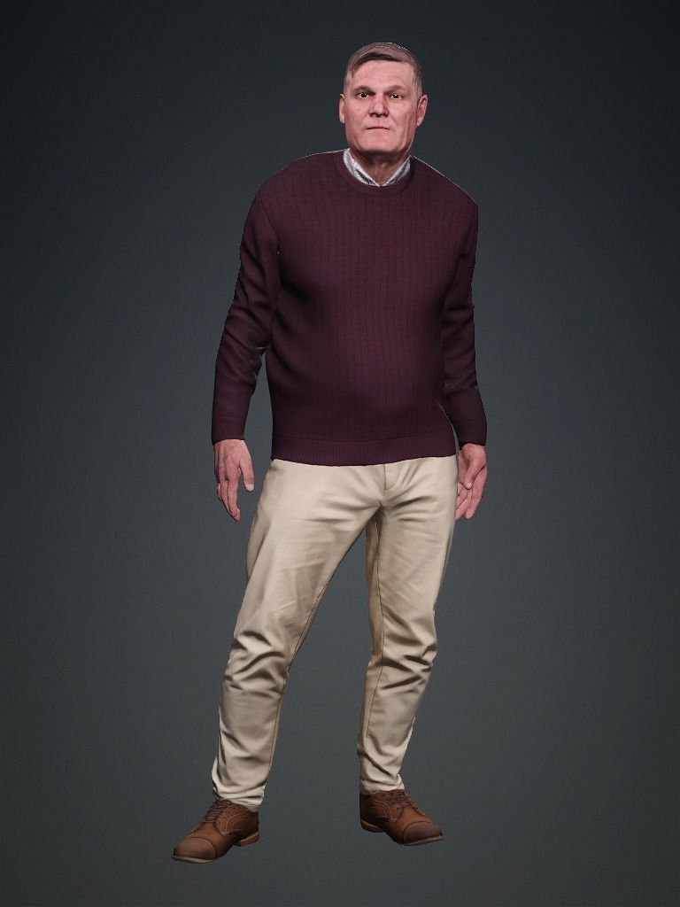 Rigged Blender Man-A 3D Model 3D model animated rigged | CGTrader