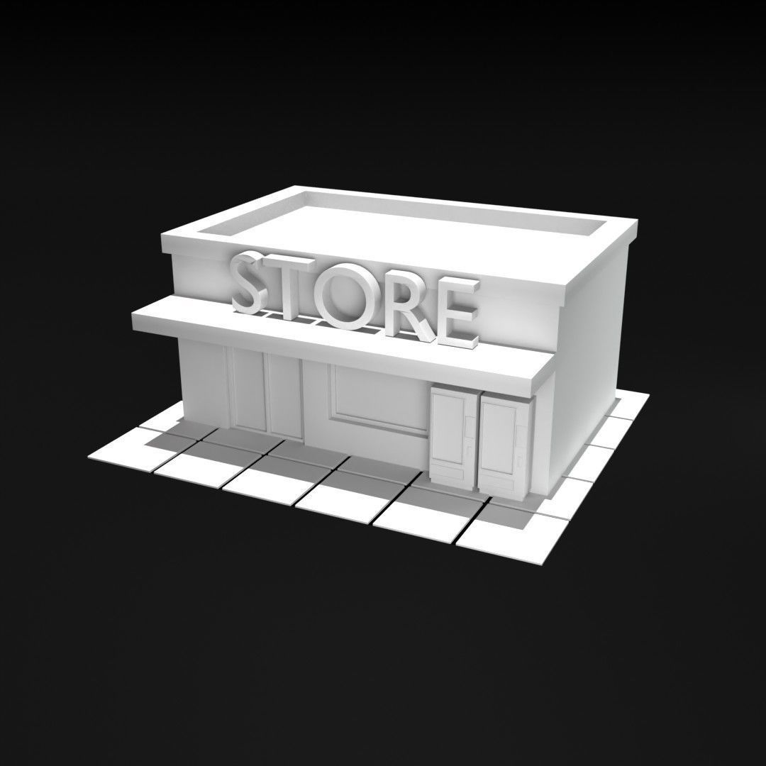 Small convenience store 3D model | CGTrader