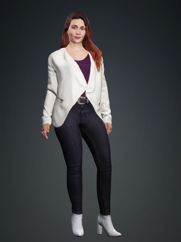 Rigged Blender Female-B 3D Model 3D model animated rigged | CGTrader