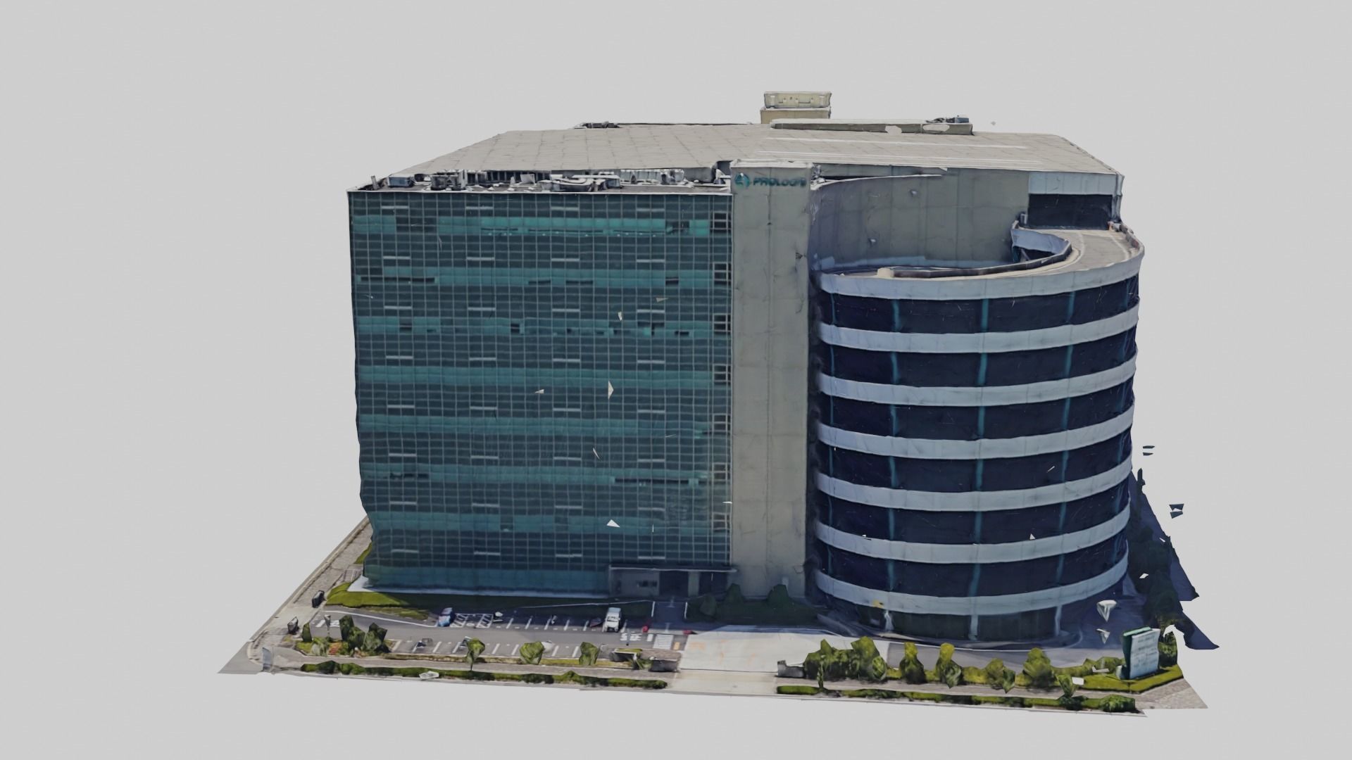 Office Building with Parking free 3D model | CGTrader