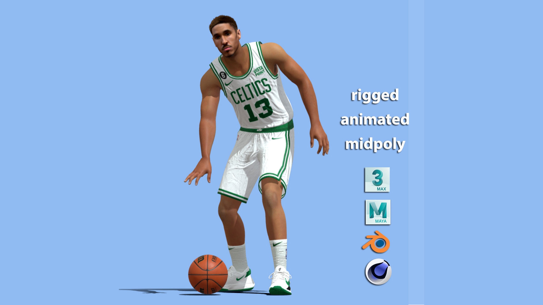 3D rigged Malcolm Brogdon Boston Celtics NBA 3D model animated rigged ...