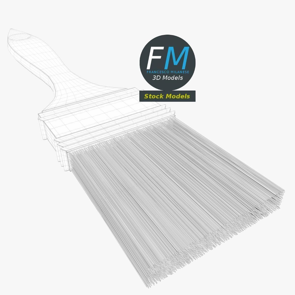Clean paintbrush 3D model | CGTrader