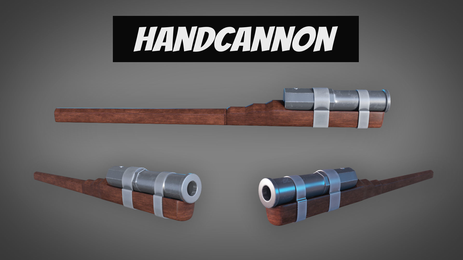 3D model Medieval HandCannon 3D Model Lowpoly VR / AR / low-poly | CGTrader