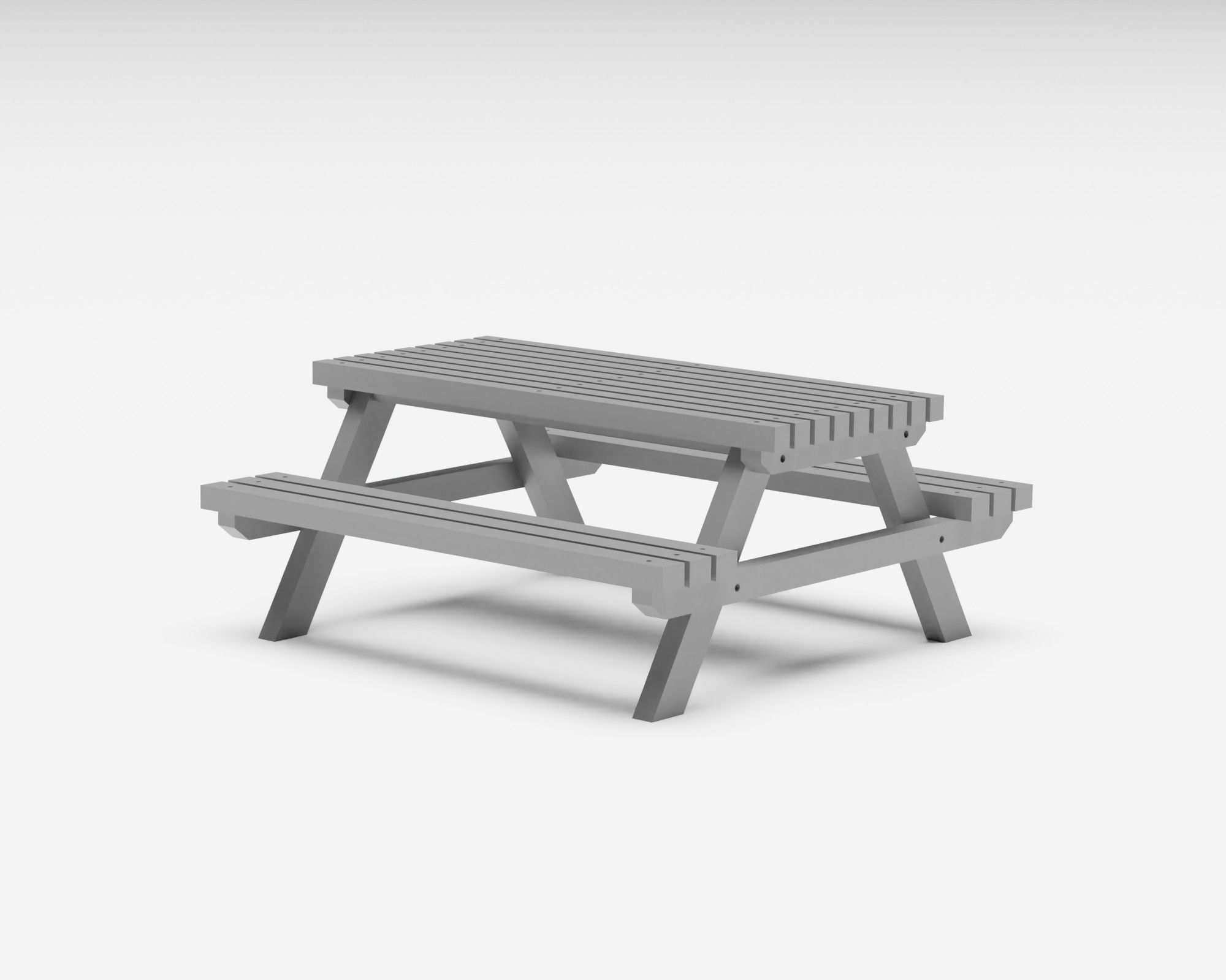 Park benches pack - benches picnic tables and gazebo H0 scale 3D model ...