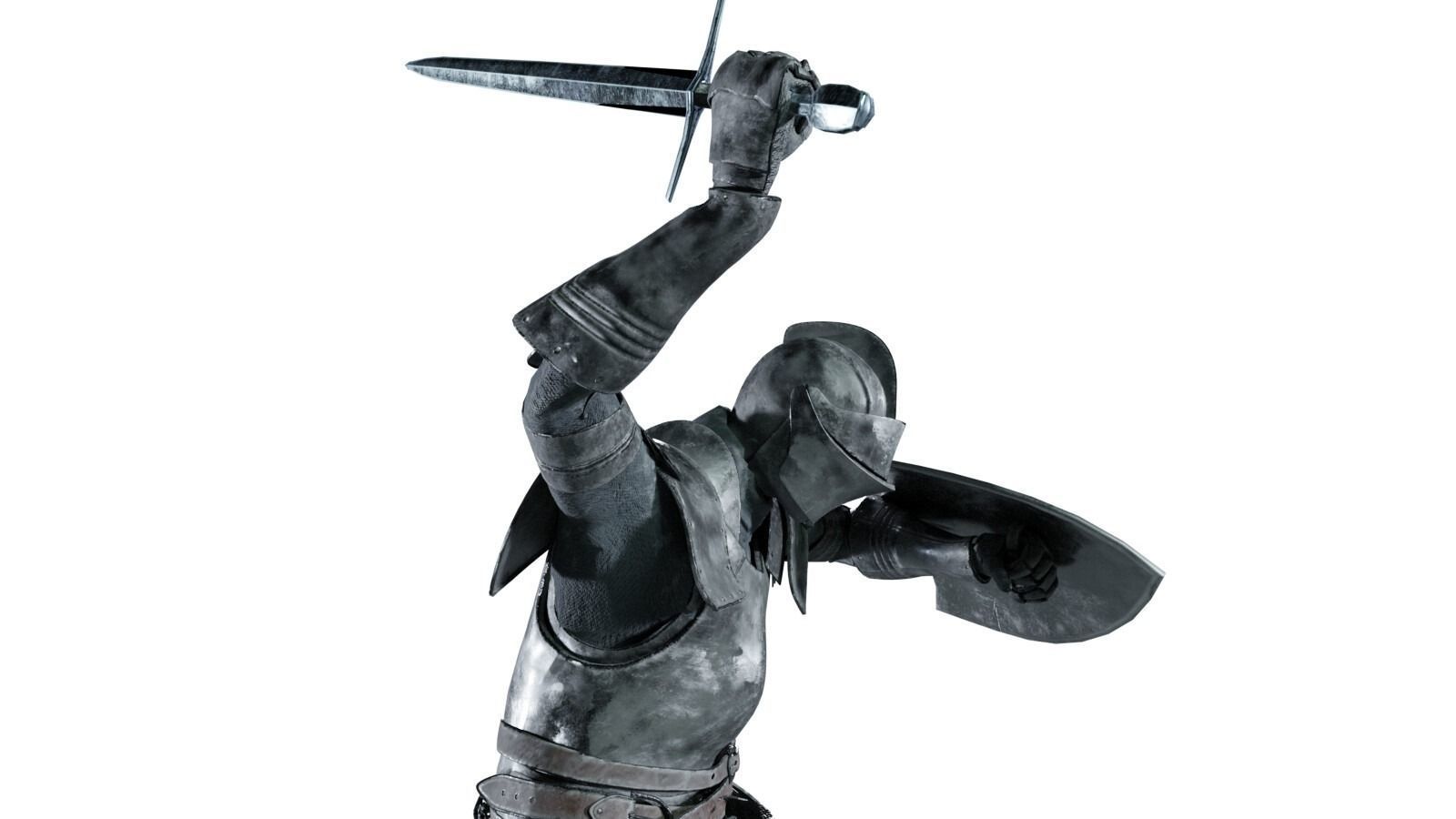 3D model game-ready rigged realistic medieval knight vol2 VR / AR / low ...