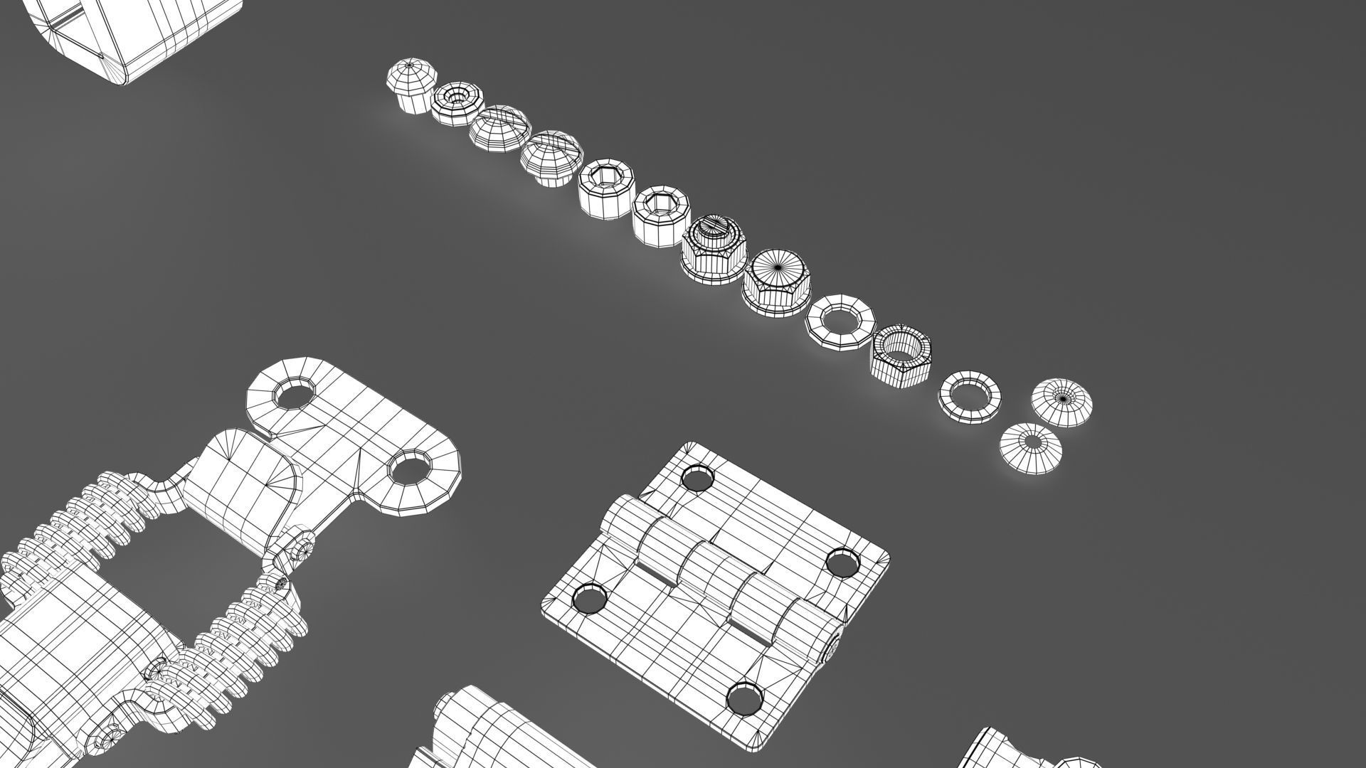 latches and hinges 3D model | CGTrader