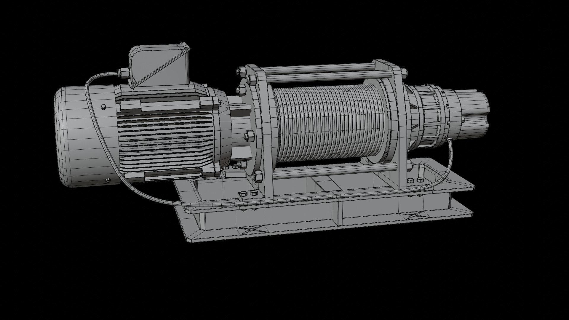 Electric Winch 3D model | CGTrader