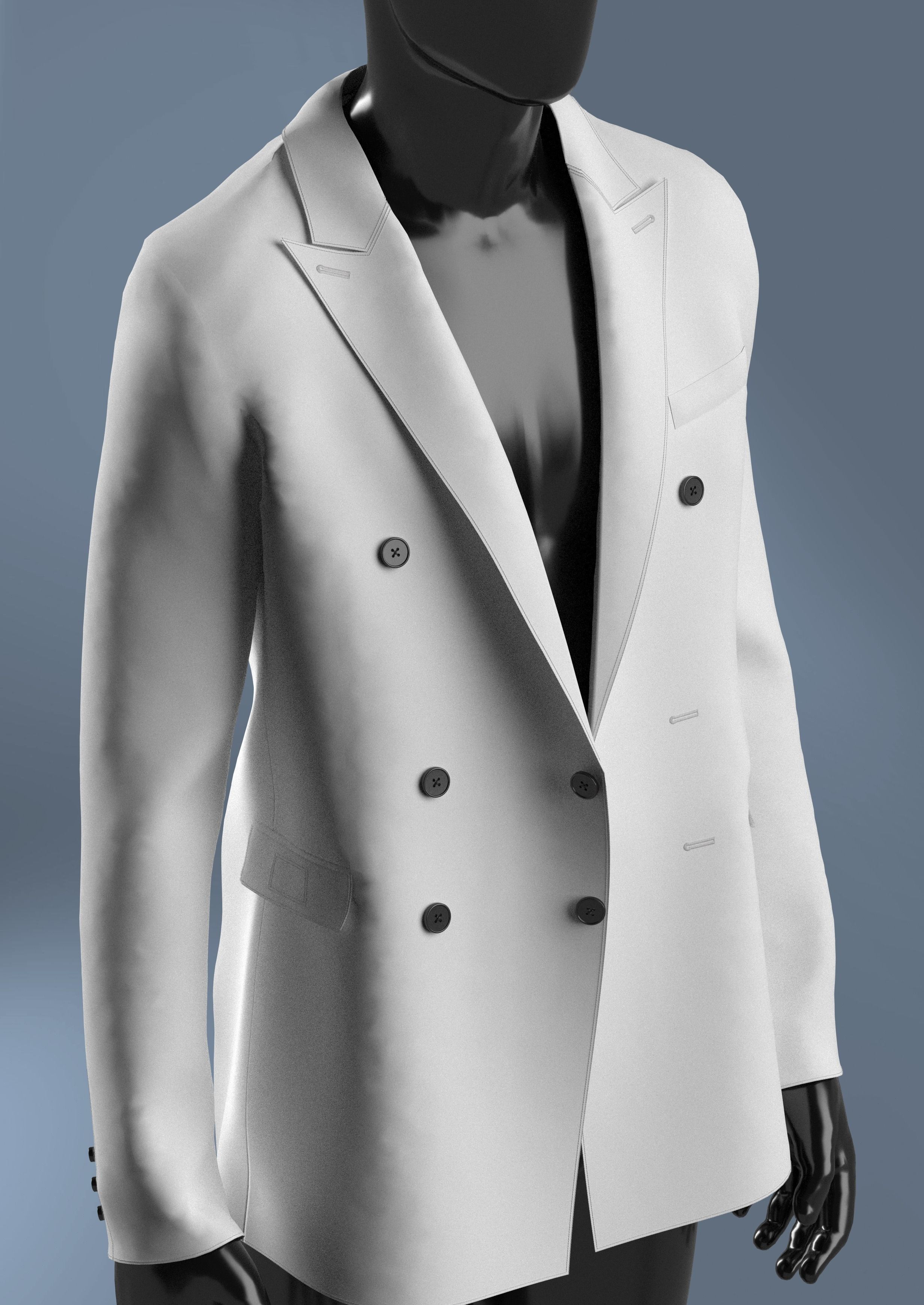 Man Basic Blazer Modeling in Clo3D - Marvelous Designer free 3D model ...
