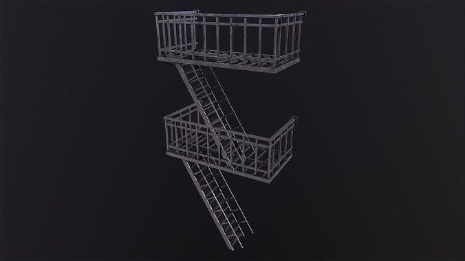 3D model Fire Escape 3D Model VR / AR / low-poly | CGTrader