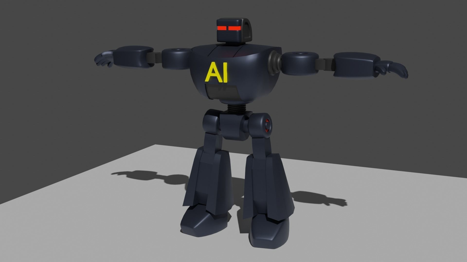Science fiction space AI robot free 3D model | CGTrader