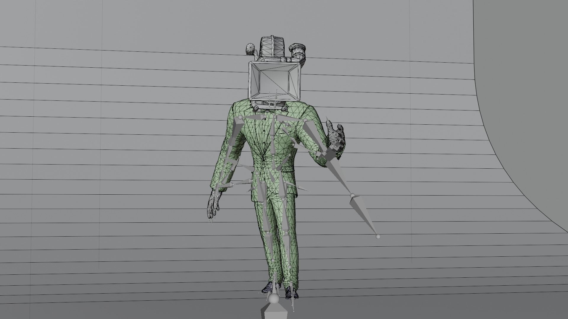 Skibidi toilet Camera Man 3D model rigged | CGTrader