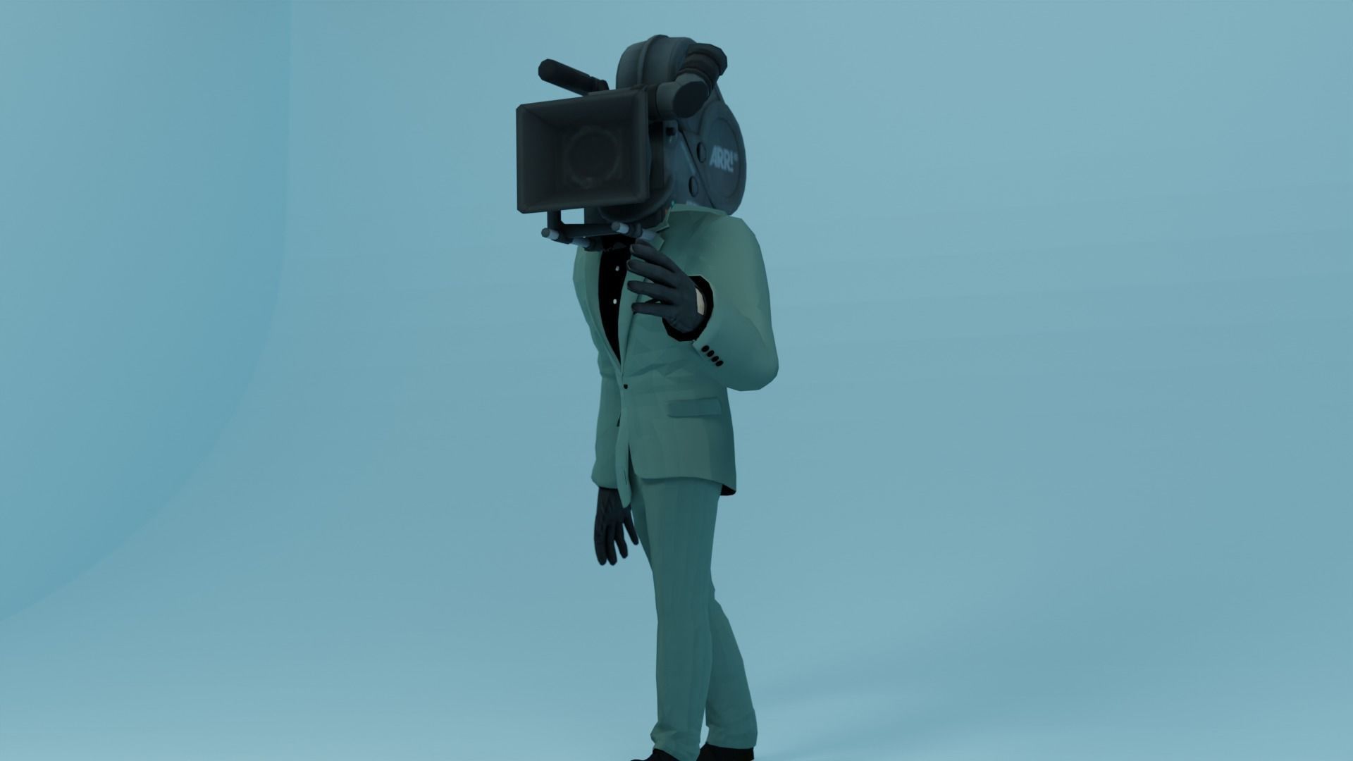 Skibidi toilet Camera Man 3D model rigged | CGTrader
