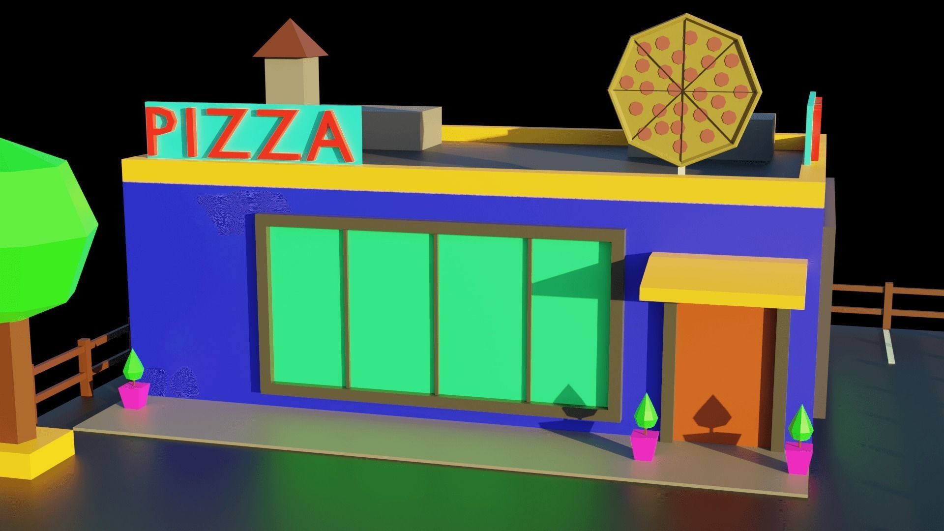 3D model Pizza Shop VR / AR / low-poly | CGTrader