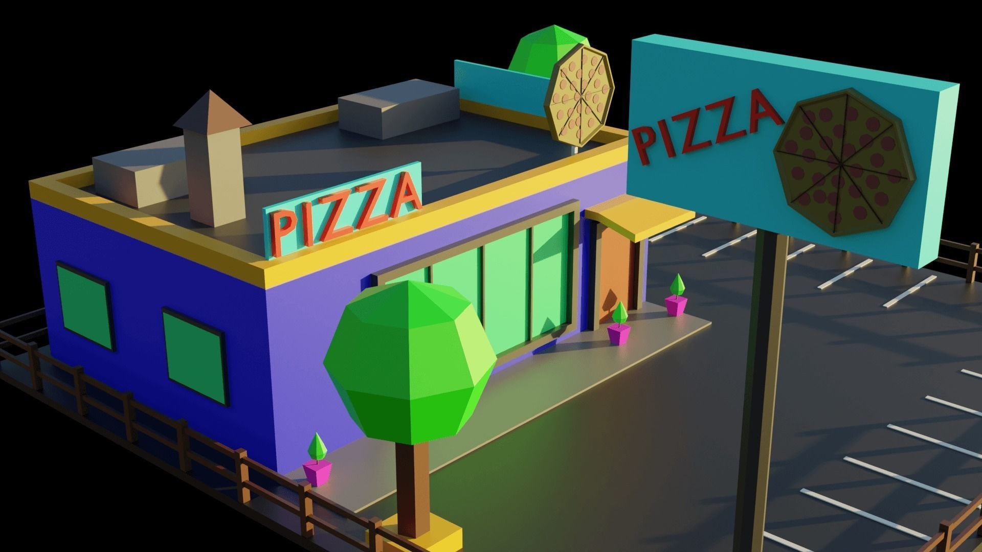 3D model Pizza Shop VR / AR / low-poly | CGTrader
