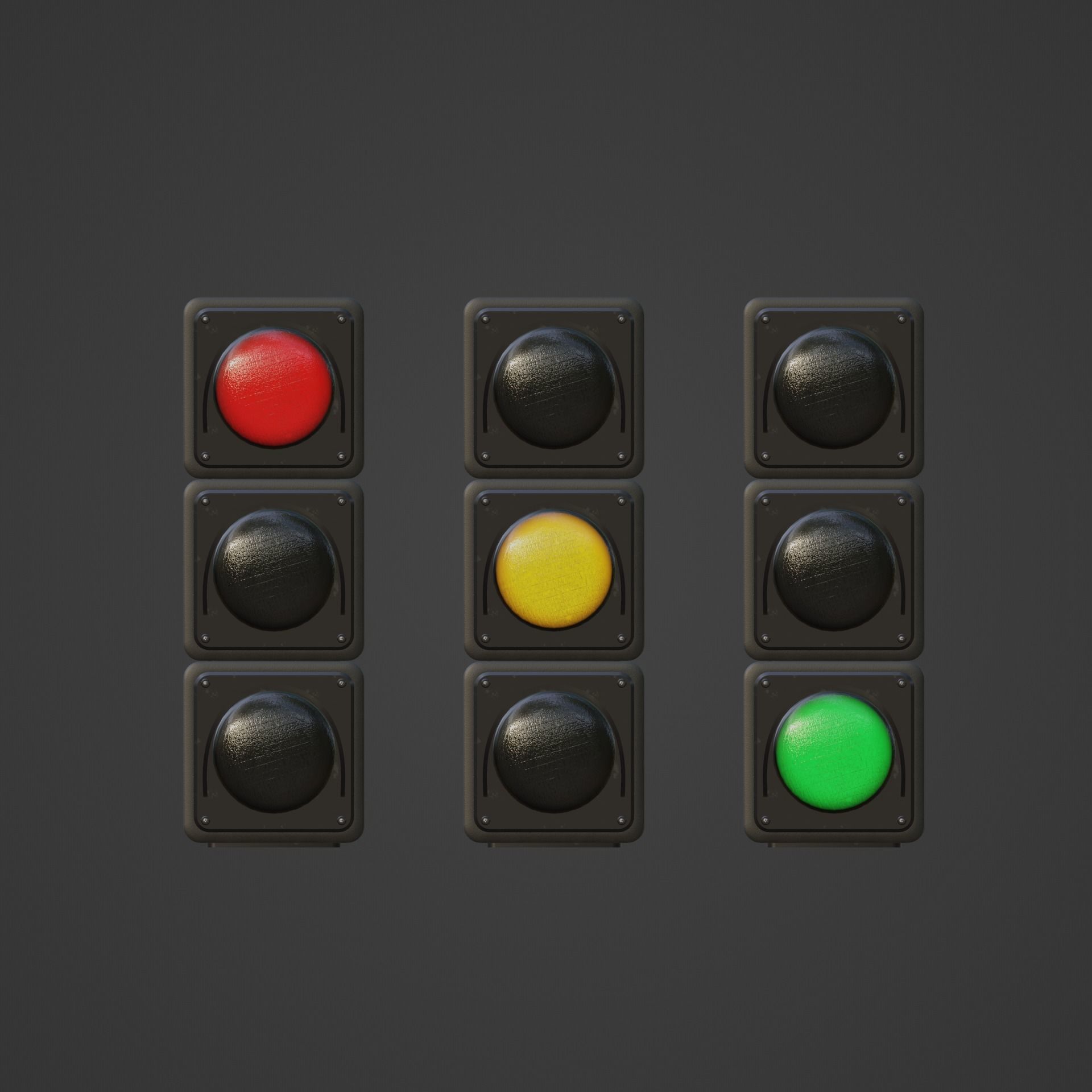 3D model Modular Traffic Light VR / AR / low-poly | CGTrader