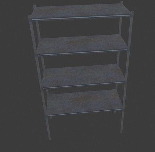 3D model rust steel shelf VR / AR / low-poly | CGTrader