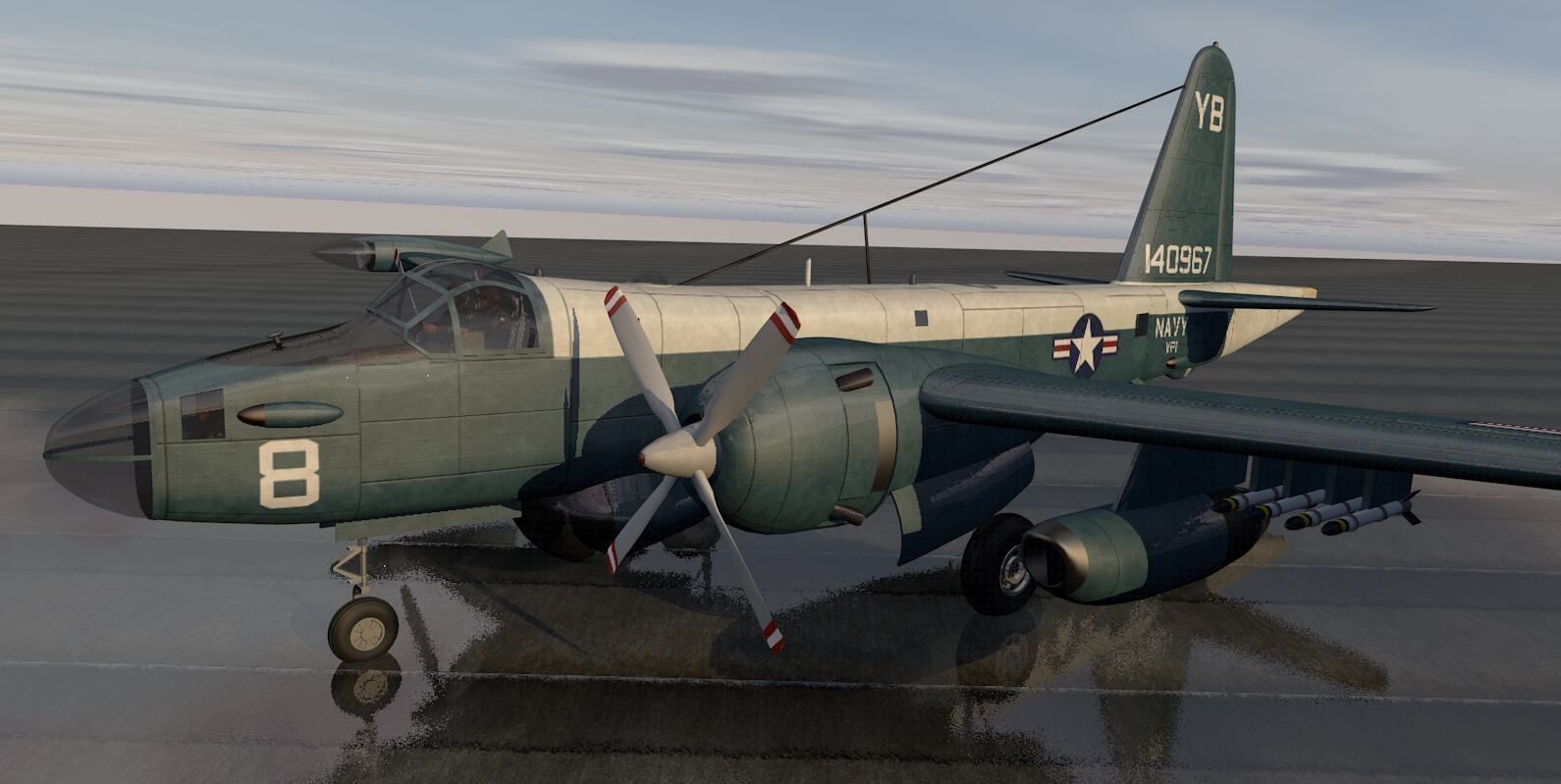 Lockheed P2V-7 Neptune - SP-2H 3D model | CGTrader