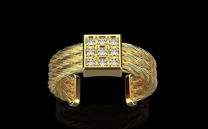 Rope braided ring model 487 3D model 3D printable | CGTrader