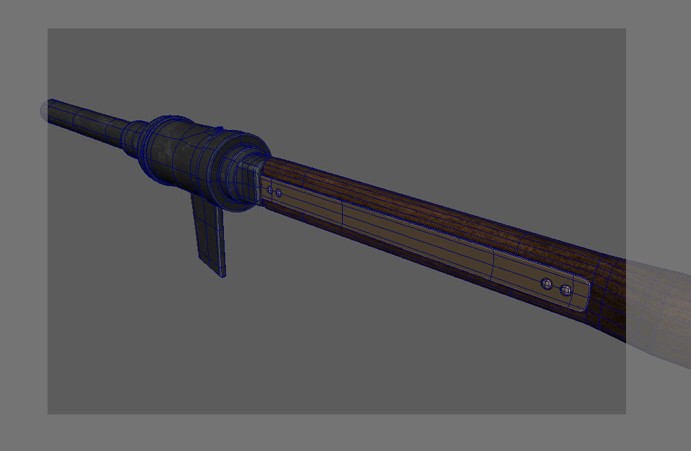 3D model Medieval HandCannon Long handle Version 3D Model Lowpoly VR ...