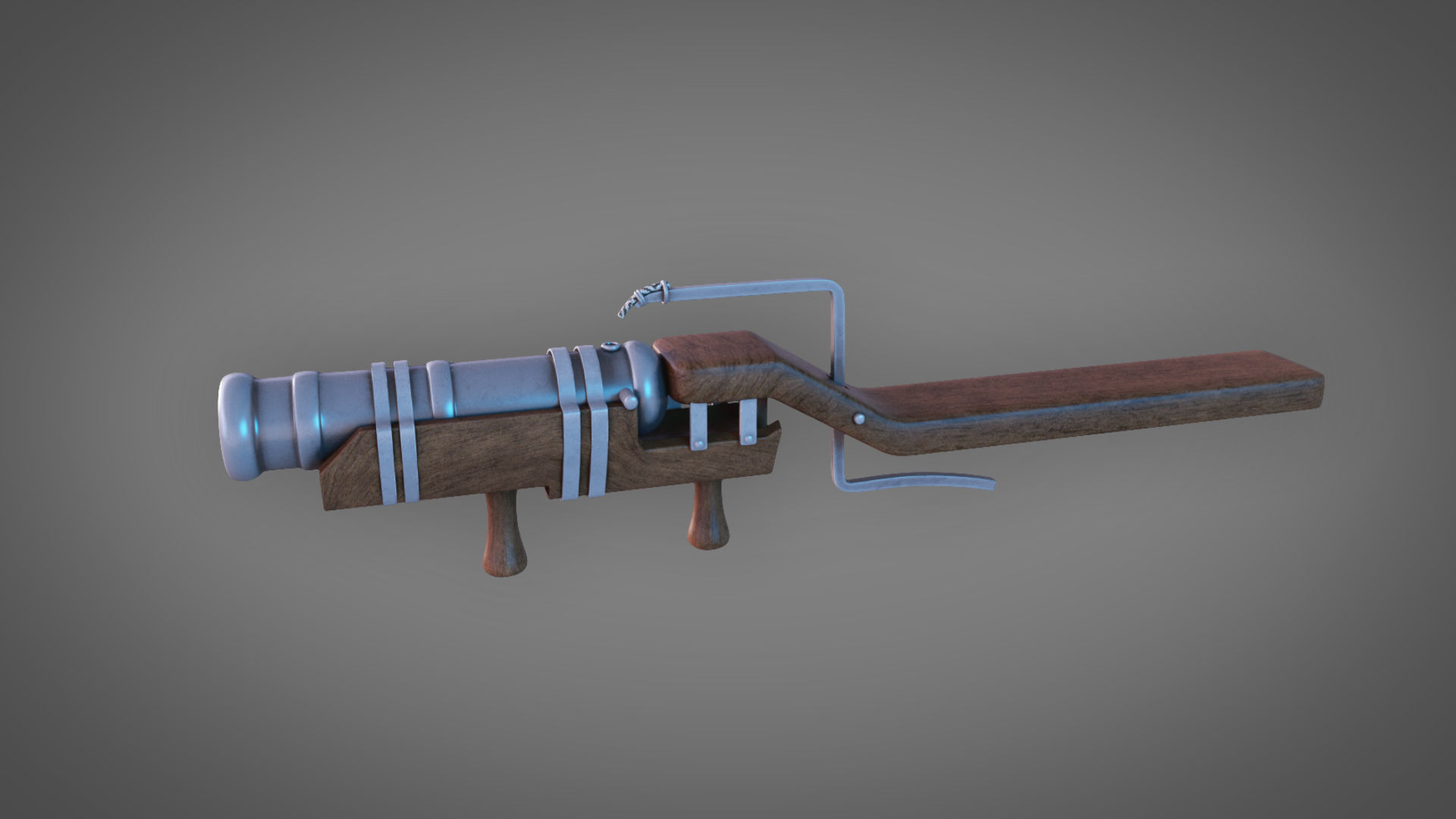 3D model Medieval Firearm HandCannon 3D Model Lowpoly VR / AR / low ...