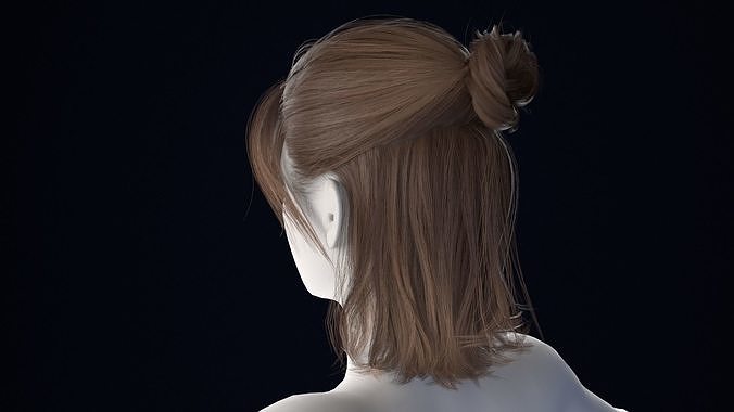 3D model Realistic Female Hair VR / AR / low-poly | CGTrader