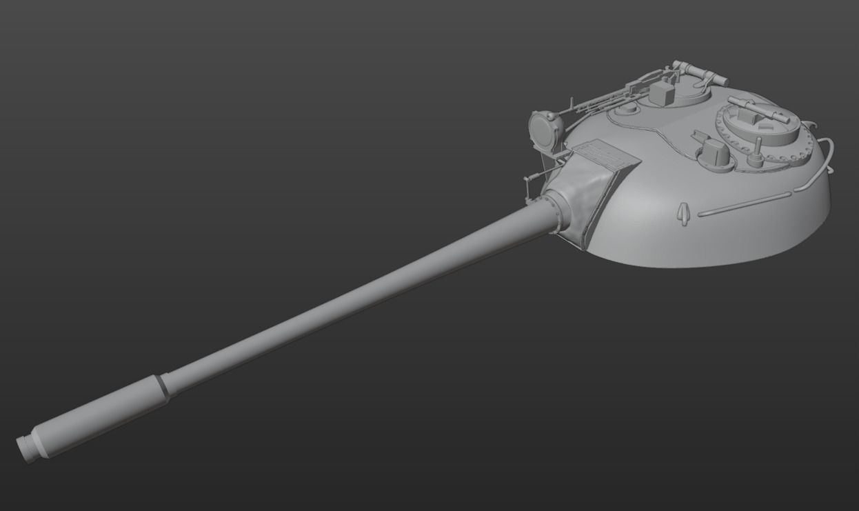 T 55 turret only 3D model 3D printable | CGTrader