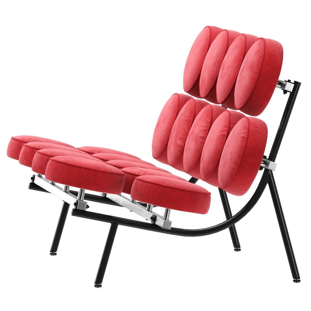 Herman Miller Nelson Marshmallow red velvet Sofa 3D model | CGTrader