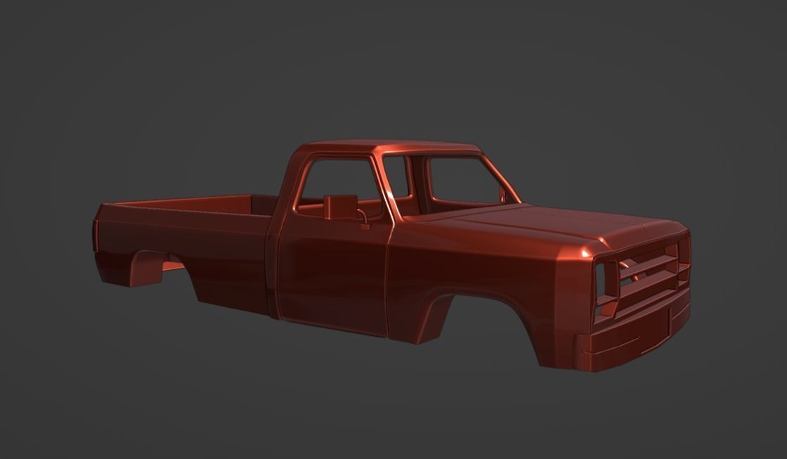 DODGE RAM D250 1990 TRUCK 3D model 3D printable | CGTrader