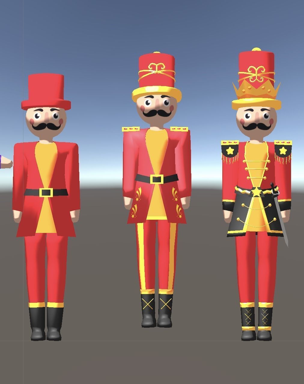 3D model Nutcracker with Rig low poly you can use mobile game VR / AR ...