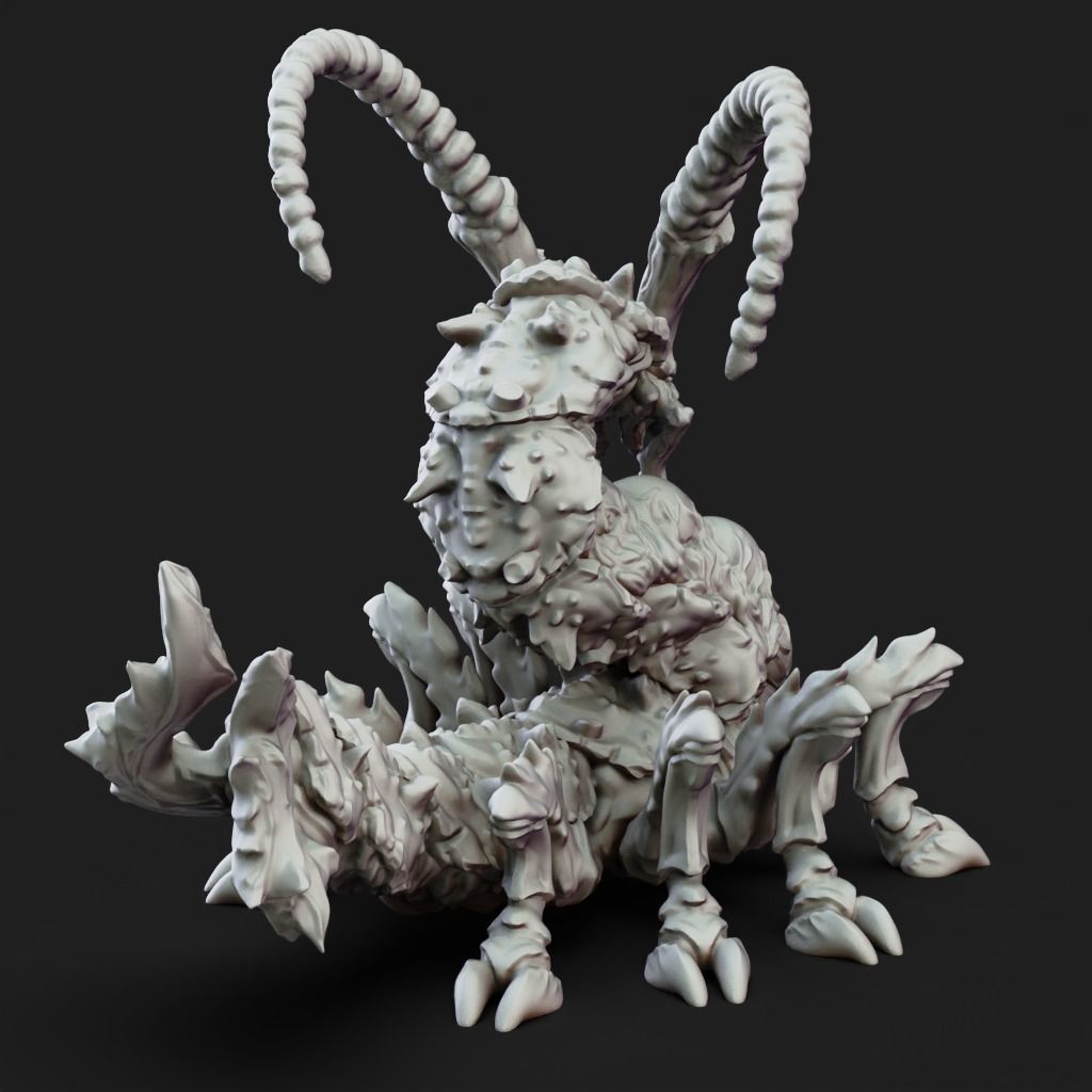 Prismatic Centipede - 3D Printable TTRPG - PRESUPPORTED - 32mm 3D model ...