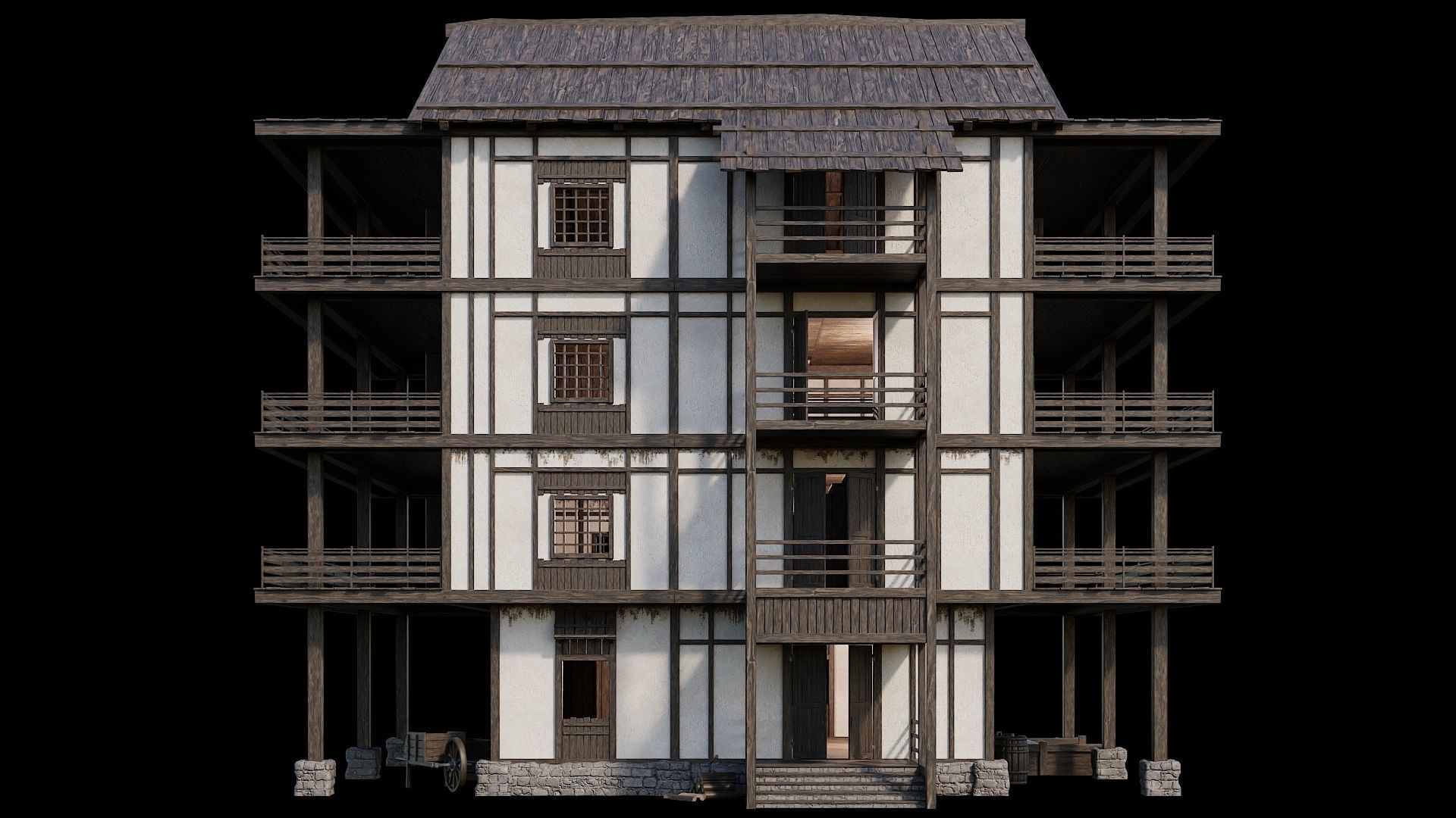 3D model Medieval Village Pack 06 - 3 Assets - 4K Textures Game Ready ...