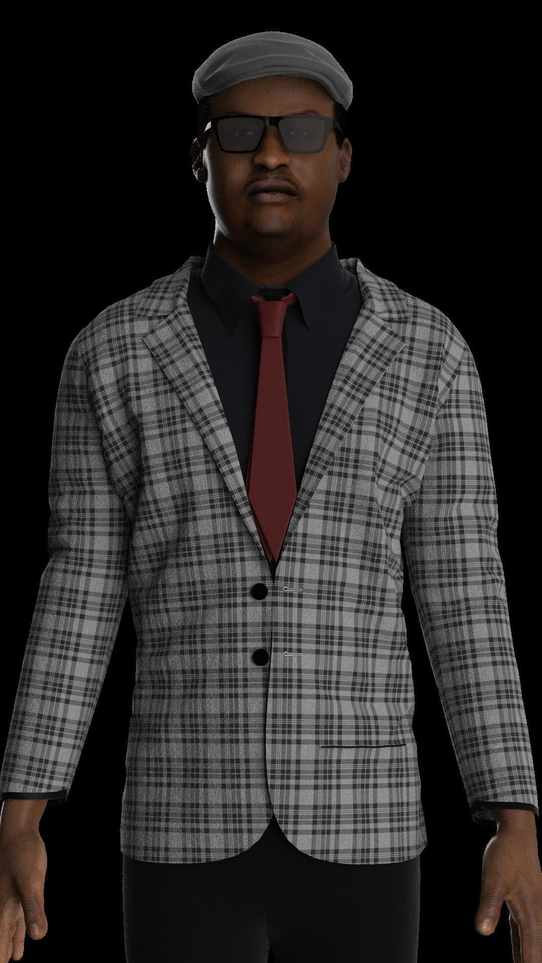 Gangster outfit made with Clo3d 3D model rigged | CGTrader