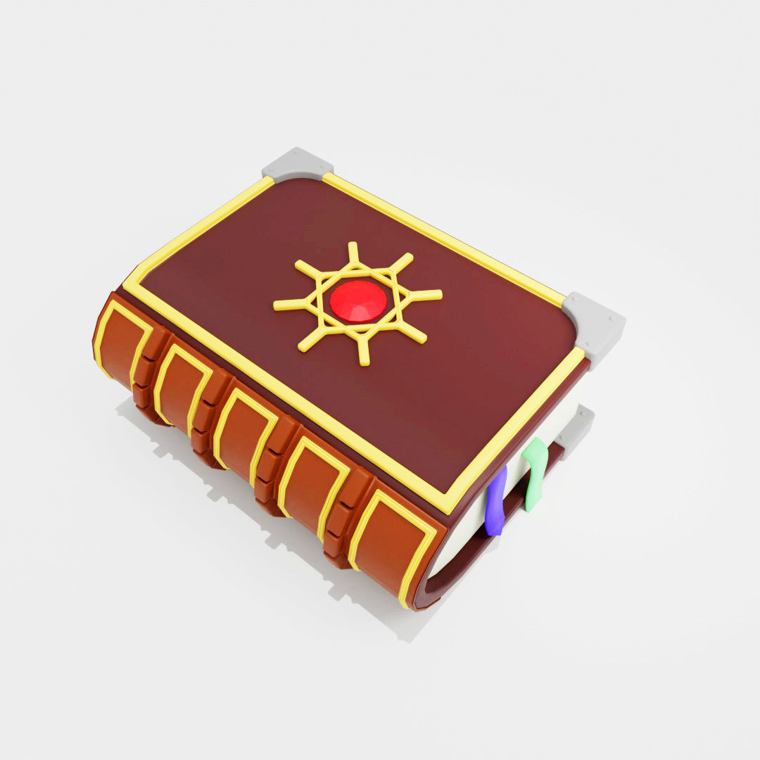 3D model Low poly magic fantasy book VR / AR / low-poly | CGTrader