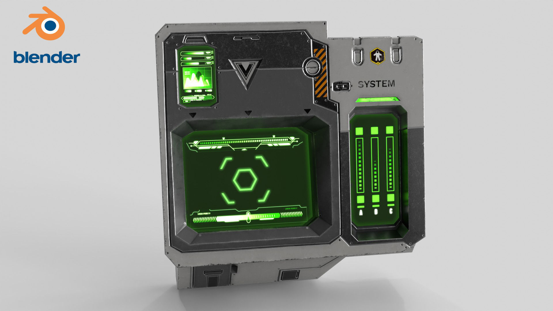 3D model Sci Fi Scanner Display VR / AR / low-poly | CGTrader