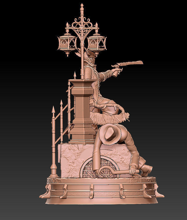 the hunter bloodborne cover 3D model 3D printable | CGTrader