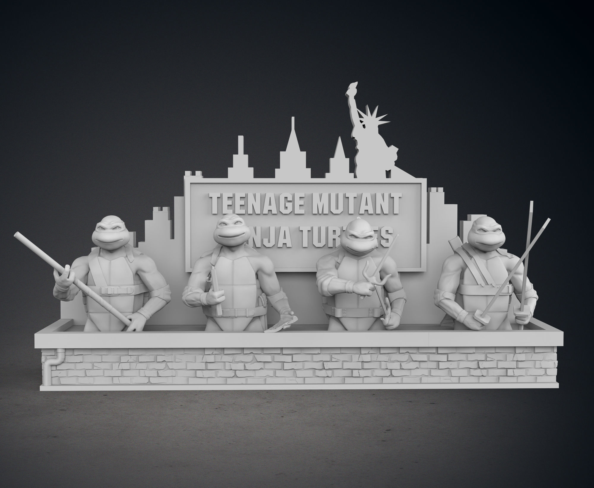 TMNT Pack 3D model 3D printable | CGTrader