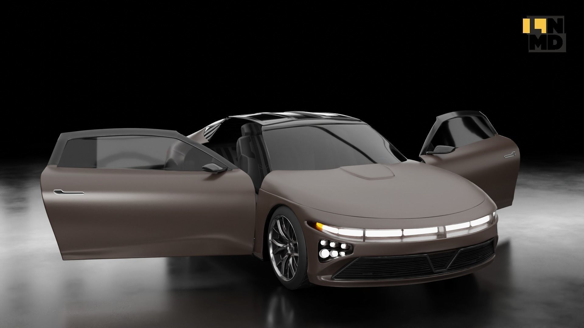 Pack of generic futuristic cars with different doors 3D model | CGTrader