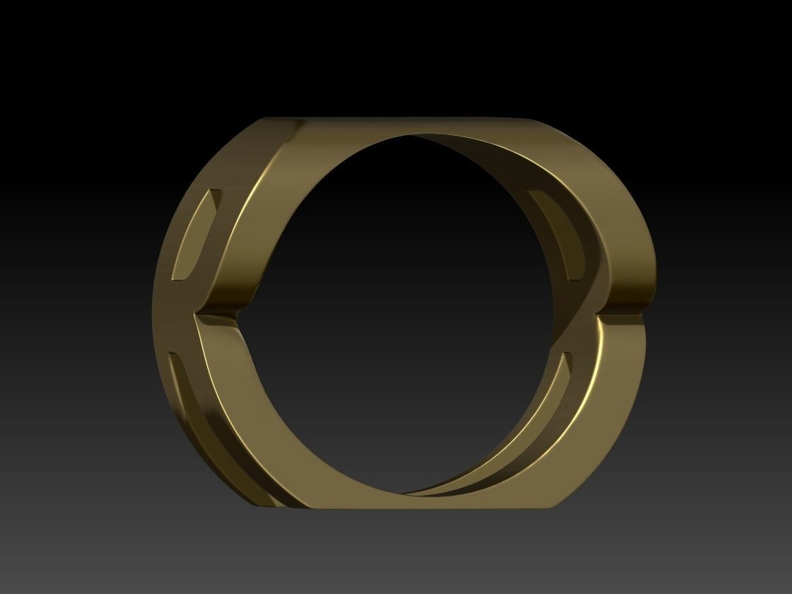 Fancy ring letter R 3D model 3D printable | CGTrader