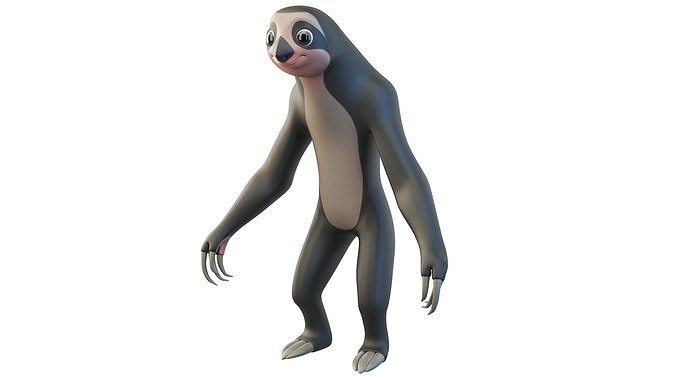 Cartoon Sloth Character 3D model | CGTrader