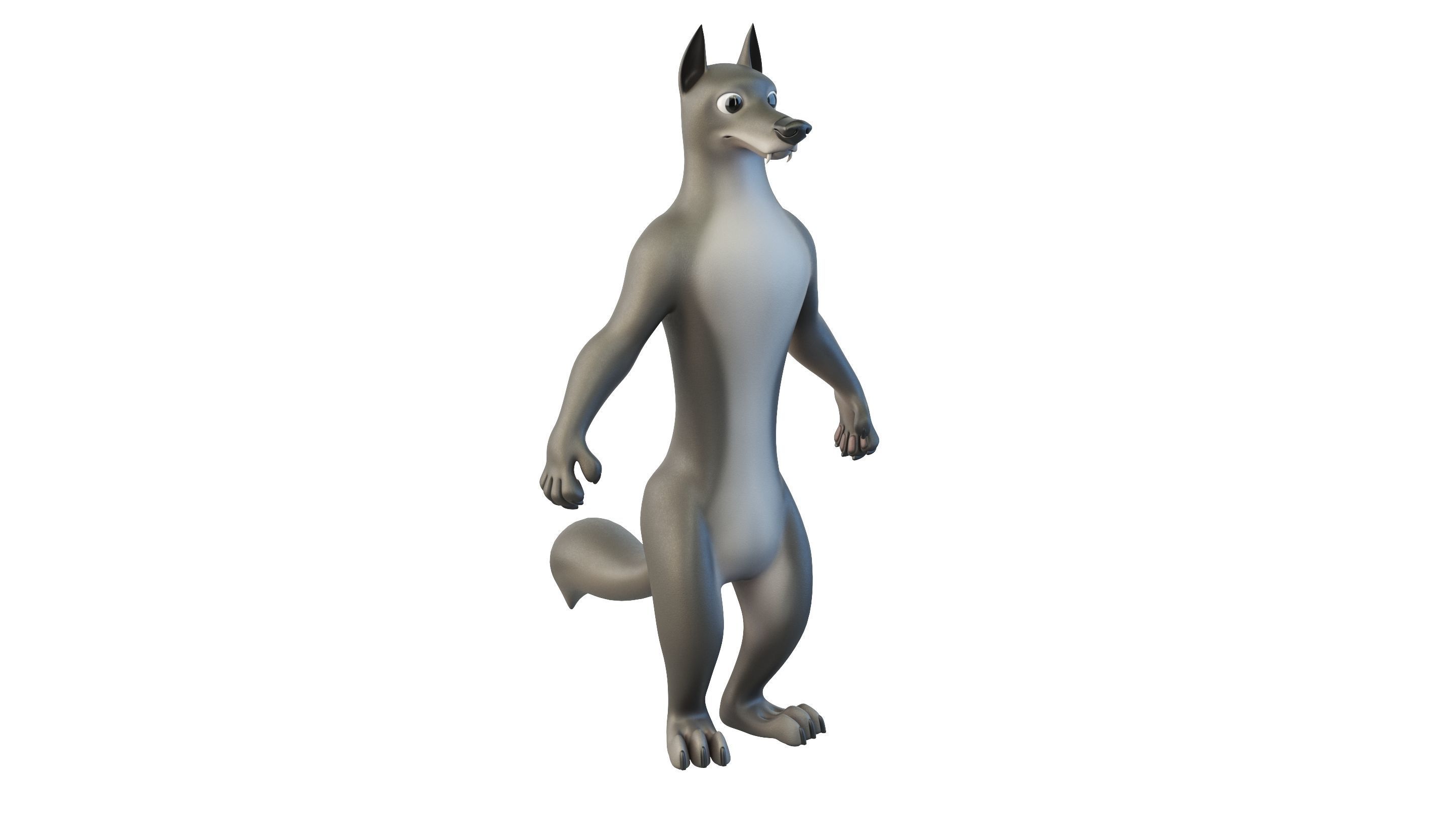 Cartoon Wolf Character 3D model | CGTrader