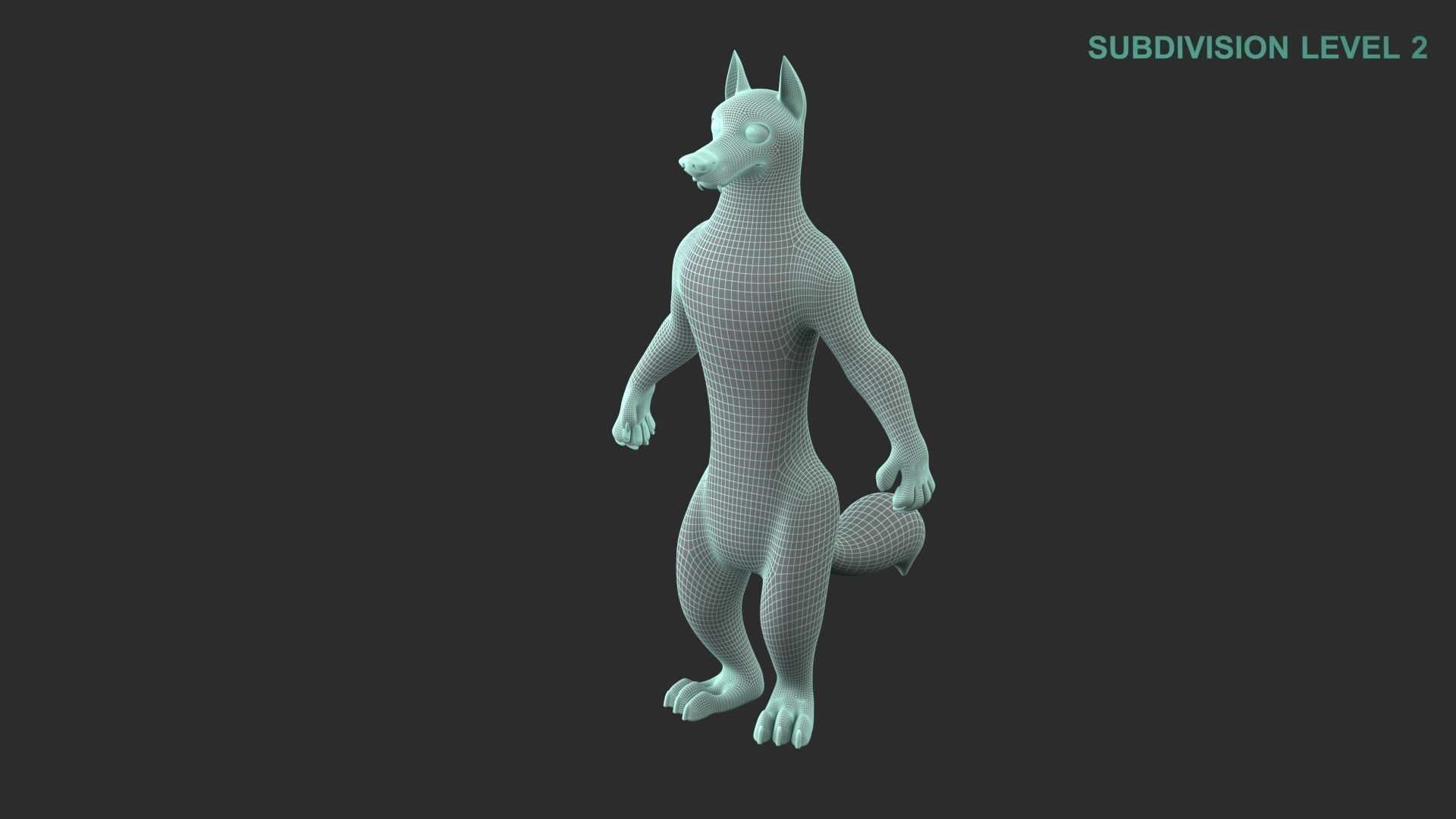 Cartoon Wolf Character 3D model | CGTrader