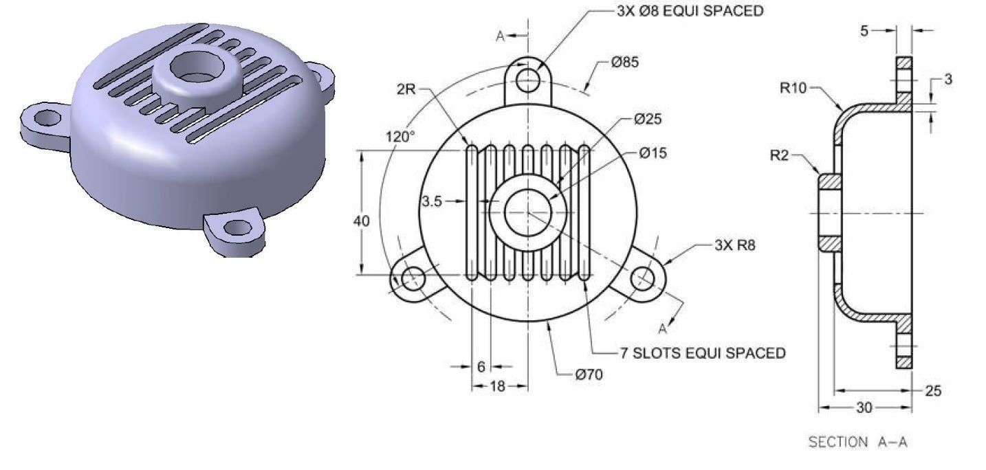 Motor Fan Casing free 3D model | CGTrader
