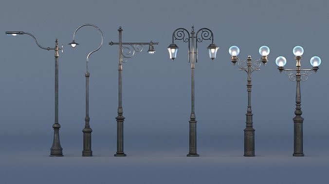 3D Model Collection Street Light VR / AR / low-poly | CGTrader