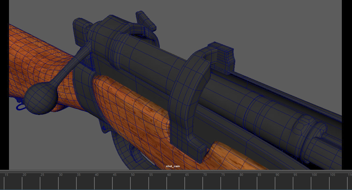 3D model Lee Enfield Bolt Action Rifle LowPoly Firearm 3D Model VR / AR ...