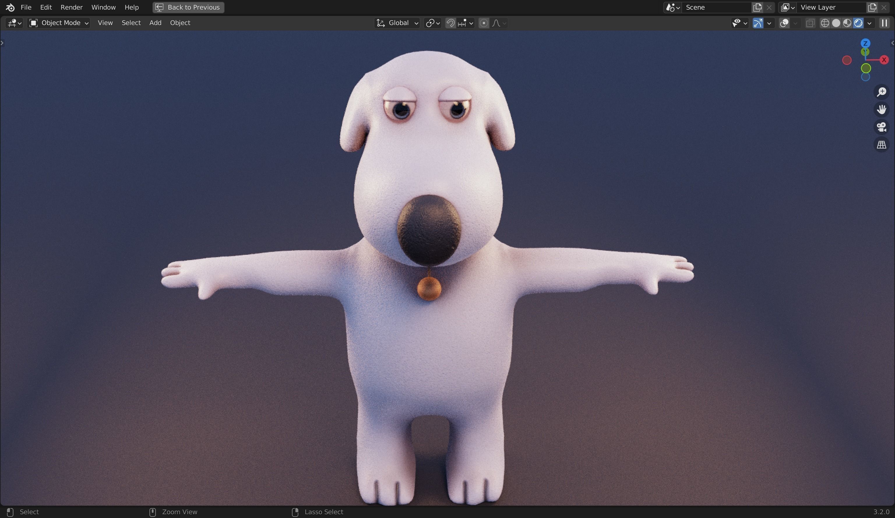 3D model Brian Griffin 3D Dog Model from Family Guy VR / AR / low-poly ...