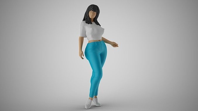 Teasing Girl 3d Model 3d Printable Cgtrader